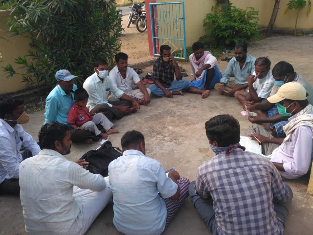Meetings at Men SHGs – THE ORGANISATION FOR THE DEVELOPMENT OF PEOPLE